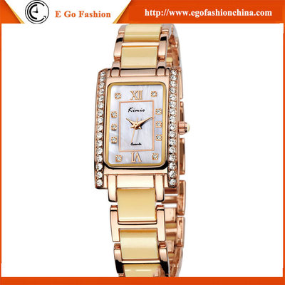 KM12 Fashion Women Lady Stainless Steel Crystal Dial Quartz Analog Luxury Wrist Watch Hot