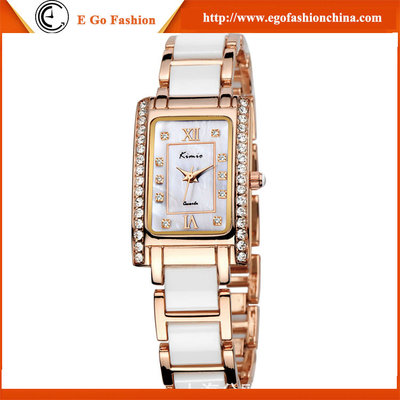 KM12 Fashion Women Lady Stainless Steel Crystal Dial Quartz Analog Luxury Wrist Watch Hot