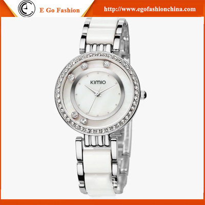 KM16 New Girl Fashion Women Gold Crystal Quartz Crystal Rhinestone Luxury Wrist Watch Hot