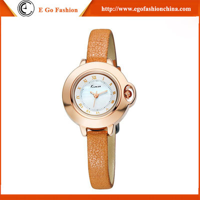 KM17 Cnady Color Kimio Sports Watch Unisex Girls Boys Stainless Steel Back Leather Watch