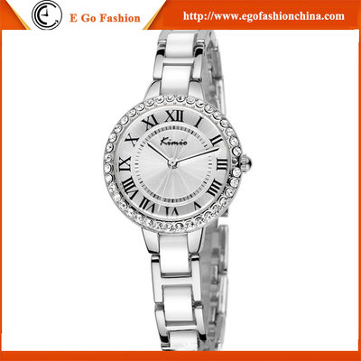 KM18 Hot Fashion Women's Crystal Rhinestone Stainless Steel Analog Quartz Wrist Watch Lady