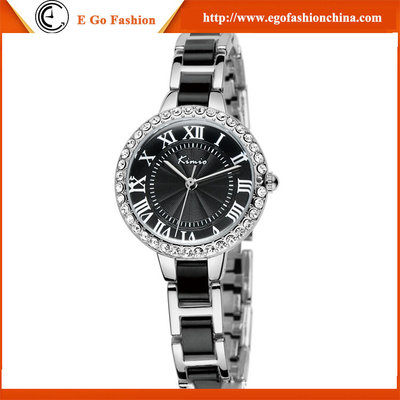 KM18 Hot Fashion Women's Crystal Rhinestone Stainless Steel Analog Quartz Wrist Watch Lady