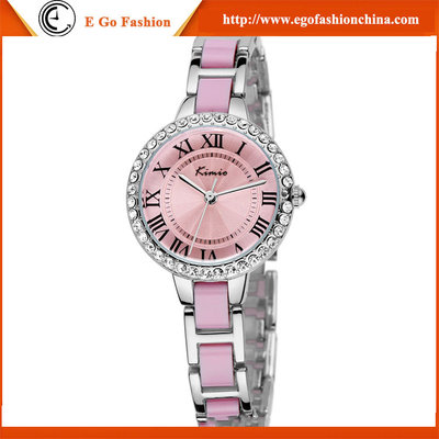 KM18 Hot Fashion Women's Crystal Rhinestone Stainless Steel Analog Quartz Wrist Watch Lady
