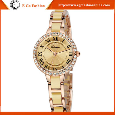 KM18 Hot Fashion Women's Crystal Rhinestone Stainless Steel Analog Quartz Wrist Watch Lady