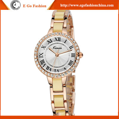 KM18 Hot Fashion Women's Crystal Rhinestone Stainless Steel Analog Quartz Wrist Watch Lady