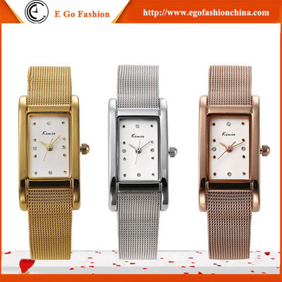 KM23 Women Bangle Bracelet Stainless Steel Crystal Dial Quartz Analog Watch Gift Box Lady
