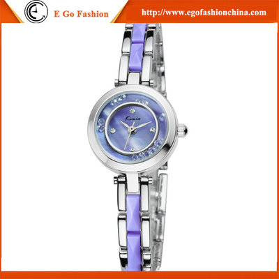 KM24 6 Colors Full Stainless Steel Bracelet Bangle Watches Quartz Analog Watches for Woman