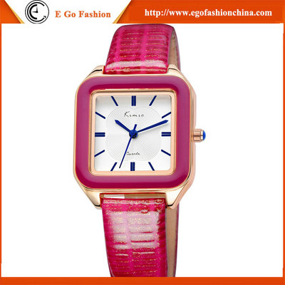 KM25 Women Stunning Round Crystal Dial Quartz Analog Leather Unisex Leather Watch Woman