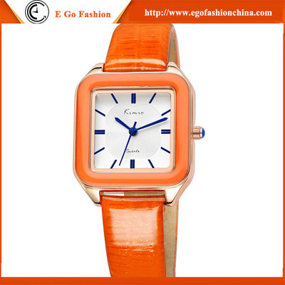 KM25 Women Stunning Round Crystal Dial Quartz Analog Leather Unisex Leather Watch Woman