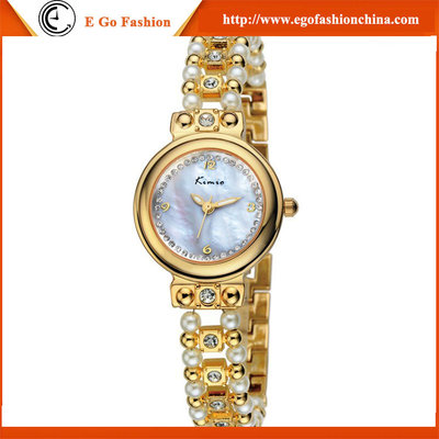 KM26 Fashion Womens Golden Small Round Dial Bracelet Lady Quartz Analog Wrist Watch Bangle
