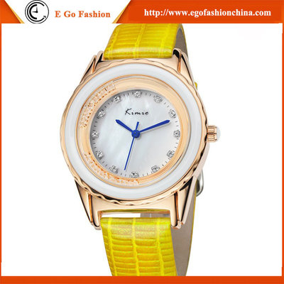 KM27 Yellow Full Rhinestone Watch Woman OL Office Lady Watches Quartz Analog Gift Watch