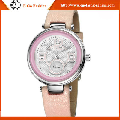 KM28 Blue Orange Pink Lady Watch PU Leather Original KIMIO Woman Watches Gift Wristwatch