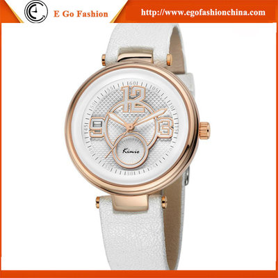 KM28 Blue Orange Pink Lady Watch PU Leather Original KIMIO Woman Watches Gift Wristwatch