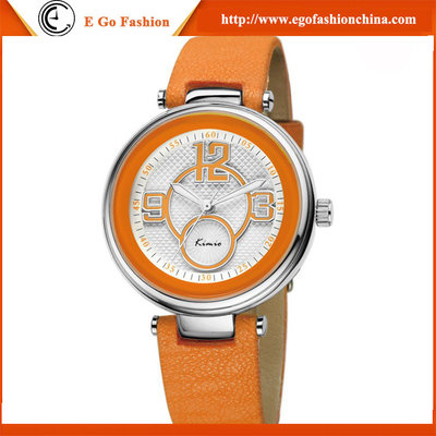KM28 Blue Orange Pink Lady Watch PU Leather Original KIMIO Woman Watches Gift Wristwatch