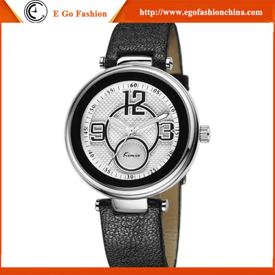 KM28 Blue Orange Pink Lady Watch PU Leather Original KIMIO Woman Watches Gift Wristwatch