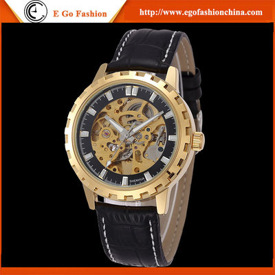 SH03 Genuine Leather Strap Business Man Watch Hollow Out SHENHUA Mechanical Watches Man