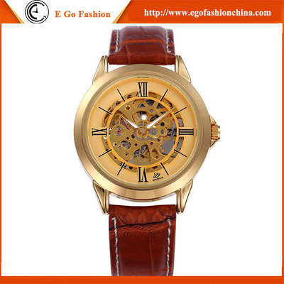 SH10 Vintage Watch for Man Men's Wristwatch Mechnical Movement SHENHUA Leather Watch Man
