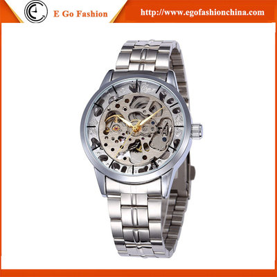 SH25 Full Gold Watch Luxury Dress Watches Hollow Out Mechanical Watches Man SHENHUA Watch
