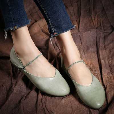 S002 New fresh and simple fairy shoes leather handmade all-match sandals manufacturers one drop