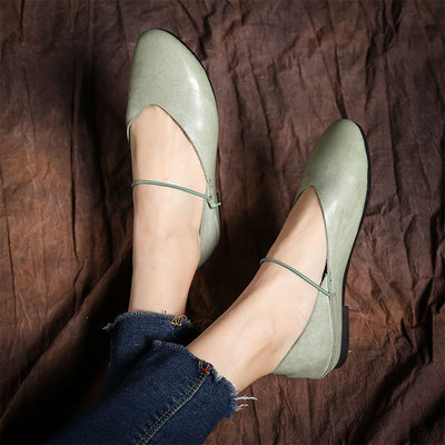S002 New fresh and simple fairy shoes leather handmade all-match sandals manufacturers one drop