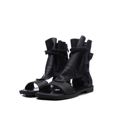 S003 Factory exchange  summer new fashion all-match women's boots leather handmade flat women's shoes wholesale proce