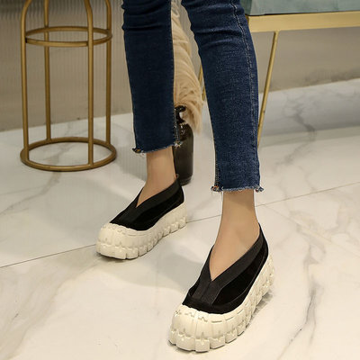 S005 Summer new women's shoes breathable frosted Baotou casual shoes thick-soled platform shoes women's shoes