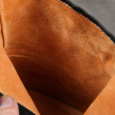 S031 Winter new fleece warm leather women's boots original leather hit color casual slope heel platform women's boots