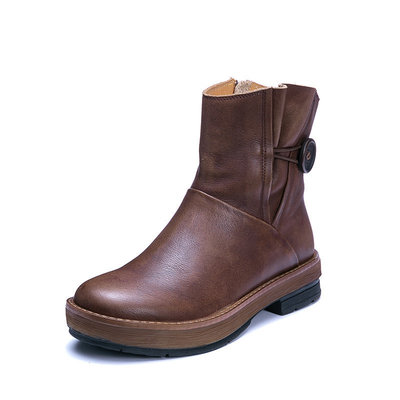 S092 2020 autumn and winter new Martin boots retro ethnic leather handmade fashion flat ladies short boots