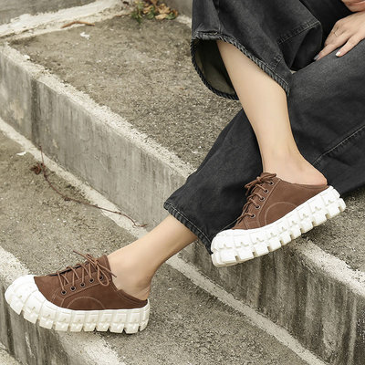 S113 Women's shoes autumn 2020 new dual-wear sports shoes women's casual lace-up platform platform shoes women
