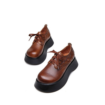 S117 Huizu beautiful women shoes autumn 2020 new front style lace women's shoes autumn fashion British style women's