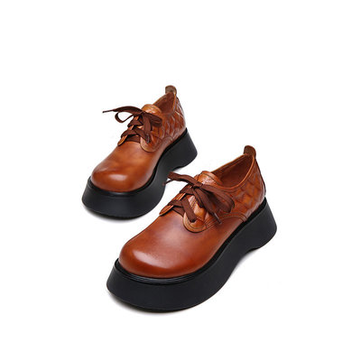 S117 Huizu beautiful women shoes autumn 2020 new front style lace women's shoes autumn fashion British style women's