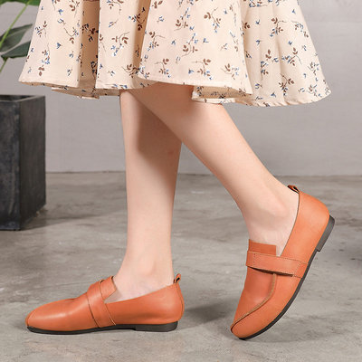 S161 Manufacturers literary forest round head leather handmade shoes fashion all-match simple autumn and winter new leat