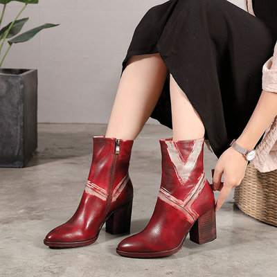S186 Factory leather handmade simple literary forest women's shoes round toe flat comfortable leather autumn and winter