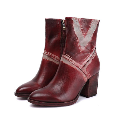 S186 Factory leather handmade simple literary forest women's shoes round toe flat comfortable leather autumn and winter