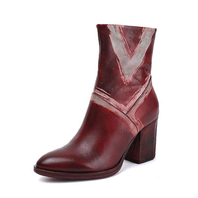 S186 Factory leather handmade simple literary forest women's shoes round toe flat comfortable leather autumn and winter