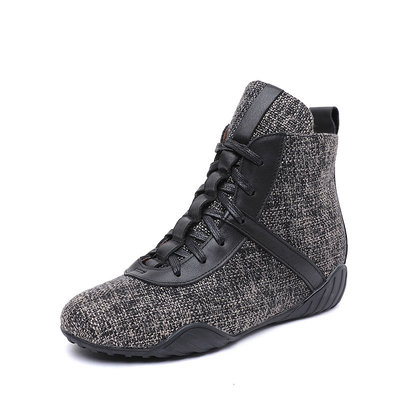 S209 Manufacturers cotton and linen stitching leather forest simple and comfortable boots, literary and fresh lace-up au