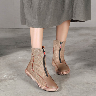 S210 Simple fashion all-match boots Mori leather mid-tube women's boots Guangzhou women's shoes wholesale