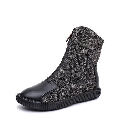 S210 Simple fashion all-match boots Mori leather mid-tube women's boots Guangzhou women's shoes wholesale