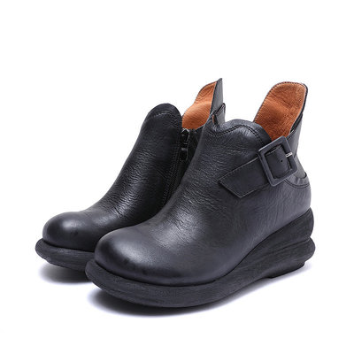 S235 Factory retro thick-soled leather heightened short boots Martin boots women fashion boots women shoes