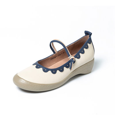 S246 New style literary fresh flat shoes soft and comfortable leather women's shoes