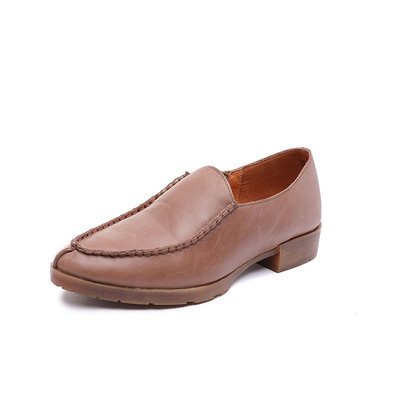 S249 2020 new leather British fashion leather shoes versatile and convenient zipper low-top shoes