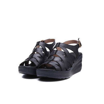 S256 New summer simple all-match sandals leather thick-soled increased women's shoes convenient buckle