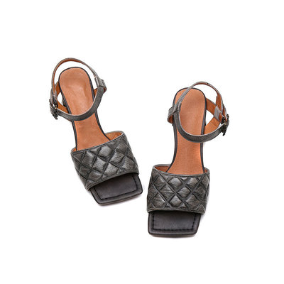 S260 Summer sandals women 2020 new Roman square toe fashion temperament women's shoes thin thick mid-heel buckle