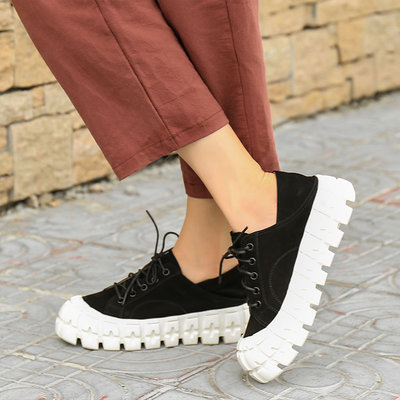 S265 Two-wear sports shoes women casual lace-up platform platform shoes women