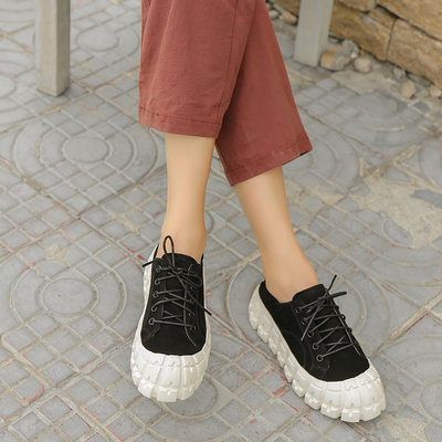 S265 Two-wear sports shoes women casual lace-up platform platform shoes women