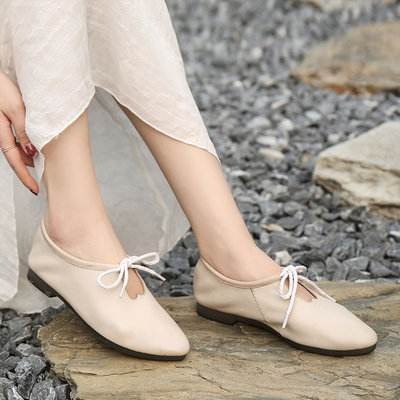 S266 New simple and versatile pointed toe leather shoes handmade lace-up women's shoes manufacturers