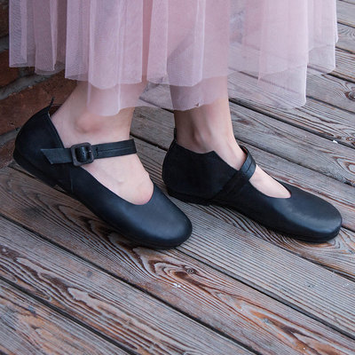 S271 One-line buckle single shoes literary fresh handmade leather women sandals factory wholesale