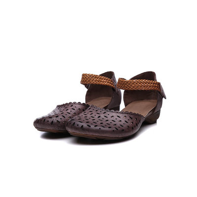 S276 2020 new handmade art all-match sandals cool breathable velcro shallow mouth comfortable women's shoes