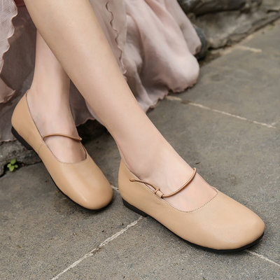 S278 Spring And Summer New Simple All-Match Leather Handmade Shoes Fashion All-Match Simple 2020