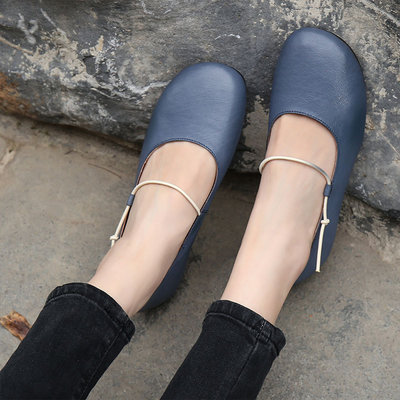 S278 Spring And Summer New Simple All-Match Leather Handmade Shoes Fashion All-Match Simple 2020